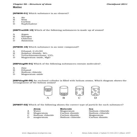 ChemQuest 2011-C02 | PDF