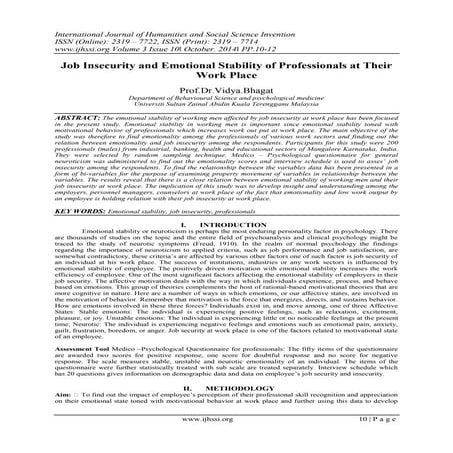 Job Satisfaction And Psychological Health | PPTX