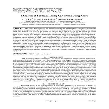Design & Development of Formula Student Chassis | PDF