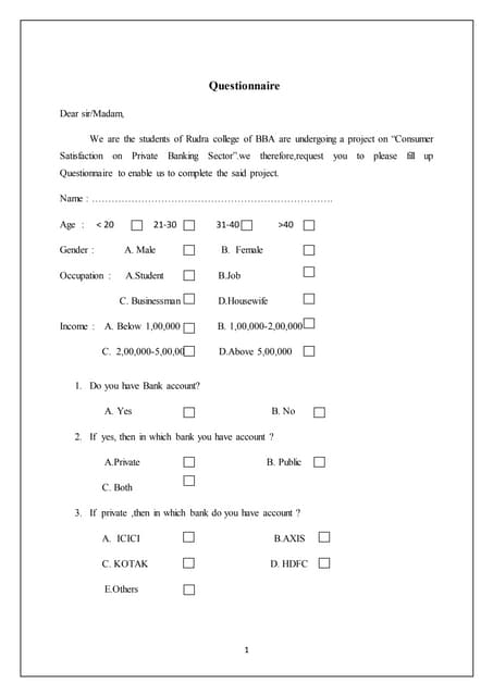 Project report on customer satisfaction | PDF