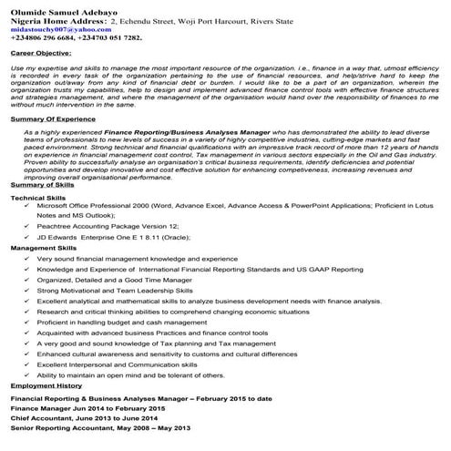 Auditor - Fully Editable ATS Resume Template.docx