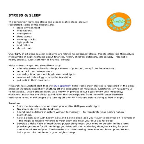 sleep & stress | DOCX