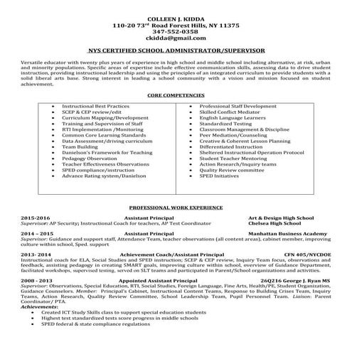 Resume May 2016 | DOC | Professional School | Postgraduate Education