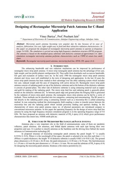 Microstrip rectangular patch antenna | PPT
