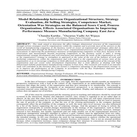 Model Relationship between Organizational Structure, Strategy ...
