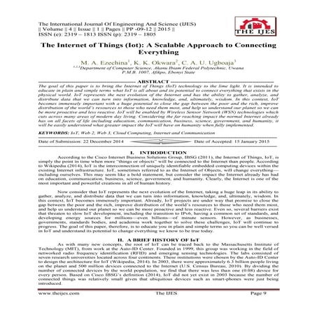 The Internet of Things (Iot): A Scalable Approach to Connecting ...