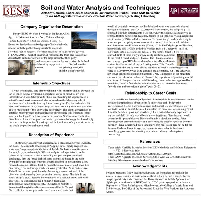 Anthony Correale Lab Internship Poster | PPT | Undergraduate Education ...