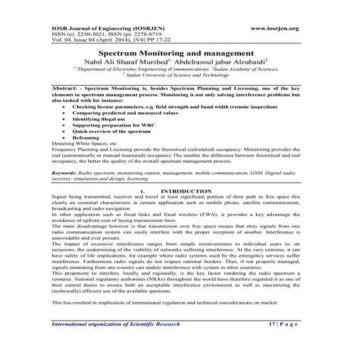 Spectrum Monitoring | Digilogic Systems. | PDF