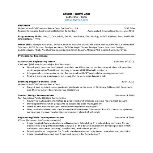 Resume_1 | PDF