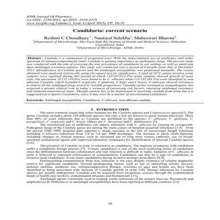 Candiduria: current scenario | PDF