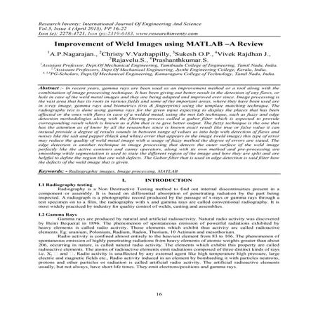 Welding defects using image processing project | PPTX