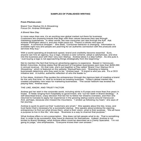 Writing samples | PDF