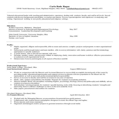 Resume - Tracy R Benner | PDF
