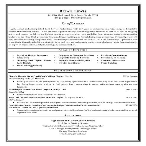 Brian Lewis Resume | PDF