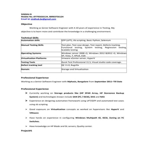 Resume_sindhu | DOC