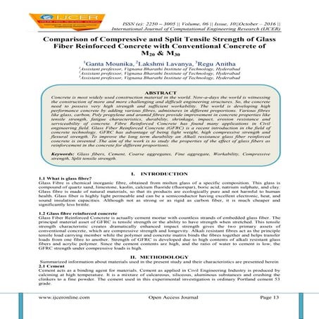 Comparison of Compressive and Split Tensile Strength of Glass Fiber Reinforced Concrete with ...