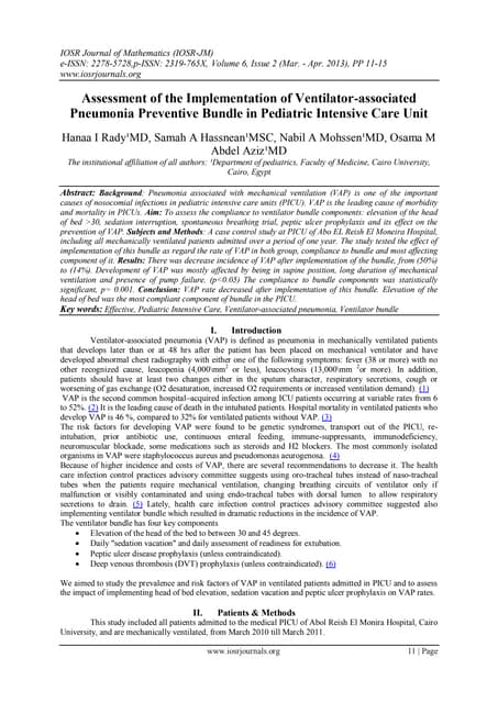 VAP bundle compliance in ICU - Clinical Audit | PDF | First Aid | Injuries
