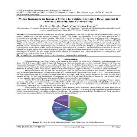 Micro Insurance in India: A Gizmo to Vehicle Economic Development ...