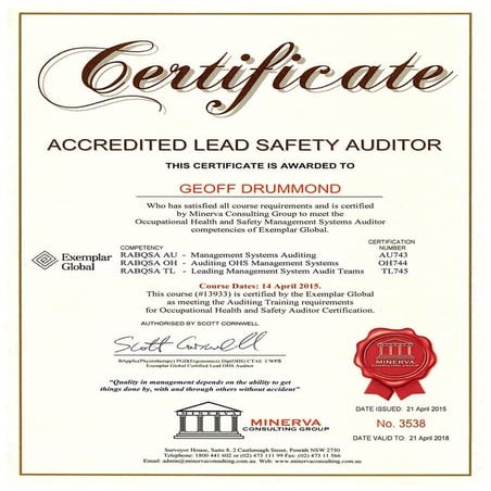 Lead Safety Auditor Accreditation | PDF