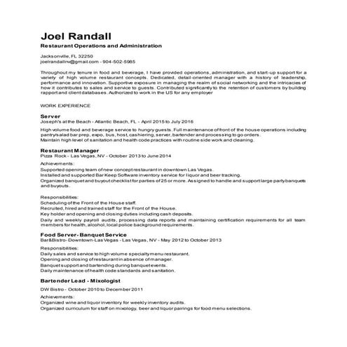 GordonBartendResume3 5 13b | DOCX