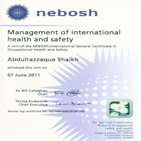 nebosh | PDF