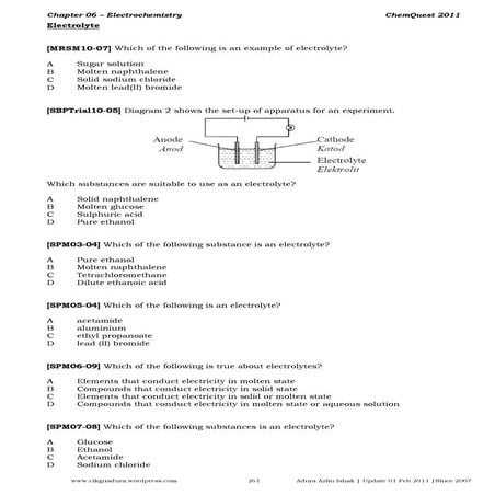 ChemQuest 2011-C06 | PDF
