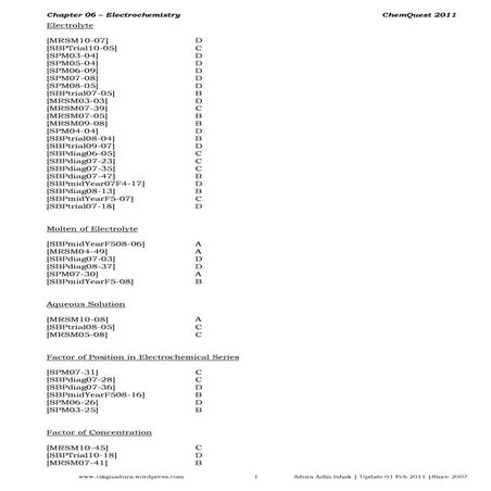 Jawapan C06 ChemQuest P1 | PDF