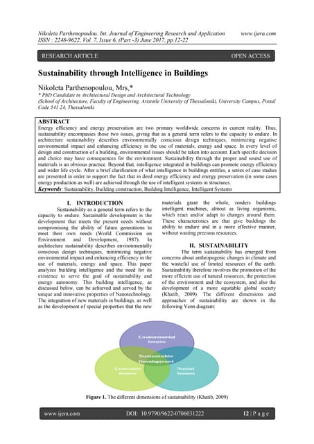 Sustainability in Building Construction: Strategy for Achieving ...