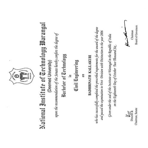 Engineering certificate | PDF