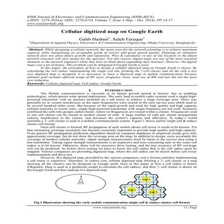 Cellular digitized map on Google Earth | PDF