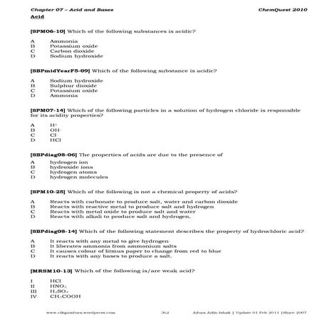 ChemQuest 2011-C07 | PDF