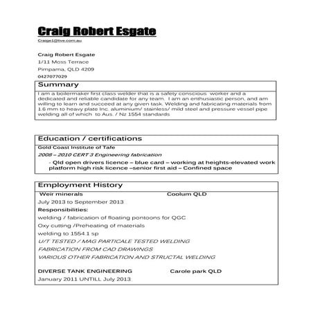 Craig Resume new | PDF