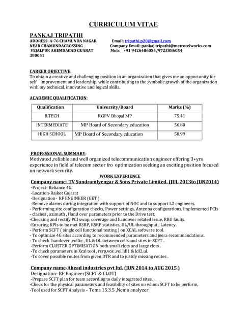 Sanjay_Sharma _resume_Telecom IMS LTE | PDF
