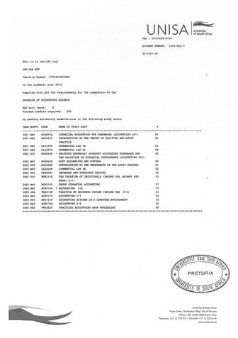 Unisa Bcom Management Accounting Degree | PPT