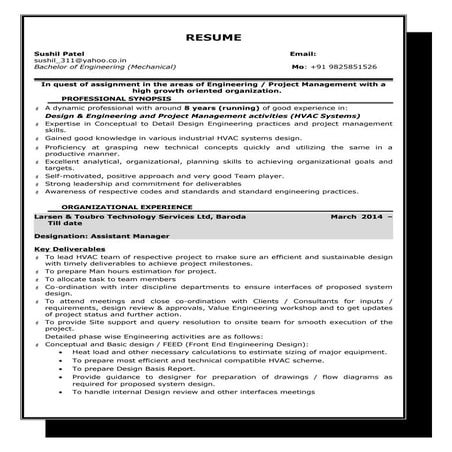 Resume_HVAC Engineer | DOC