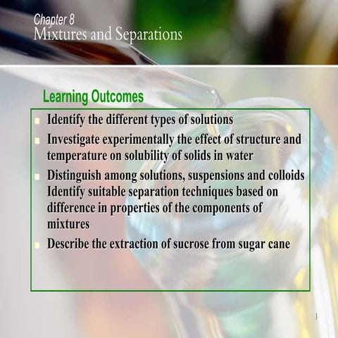 Mixtures And Separations Ppt