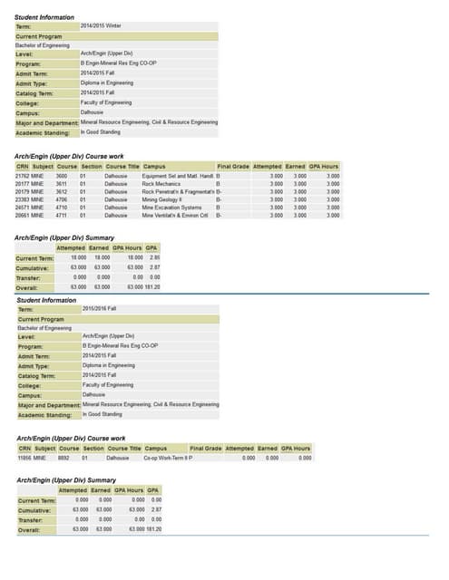 Eric's CBU Transcript | PDF