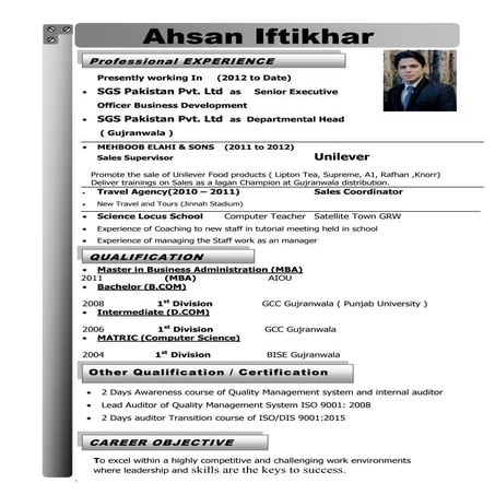 Ahsan CV | PDF