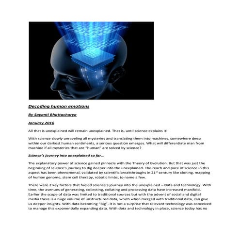 Decoding human emotions | PDF