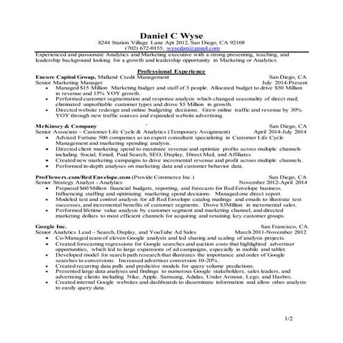 Daniel Wyse - Resume | DOCX