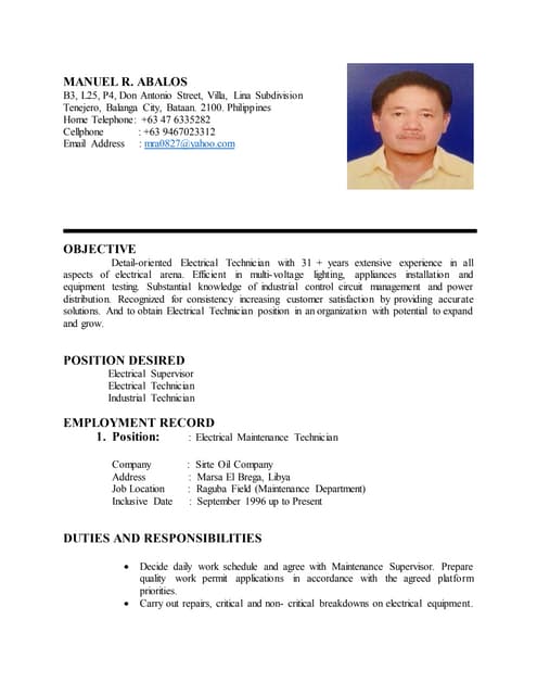 MEP Supervisor | DOC