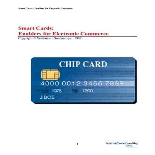 Smart Cards - Enablers of Electronic Commerce_DeloitteConsultingVS1998 ...