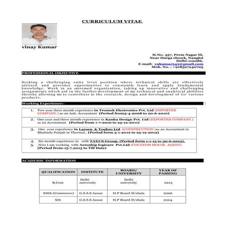 VINAY RESUME 2282015 | DOC