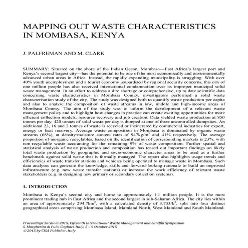 Mapping out waste characteristics in Mombasa, Kenya | PDF