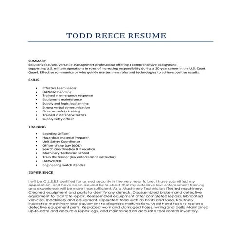 TODD REECE RESUME 4 | PDF