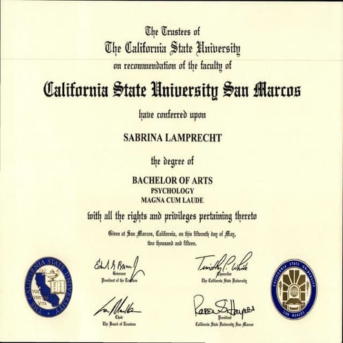 CSUSM Diploma 2015 | PDF | Undergraduate Education | College Education
