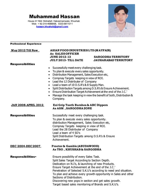 Owais CV | DOCX | Business | Business and Finance