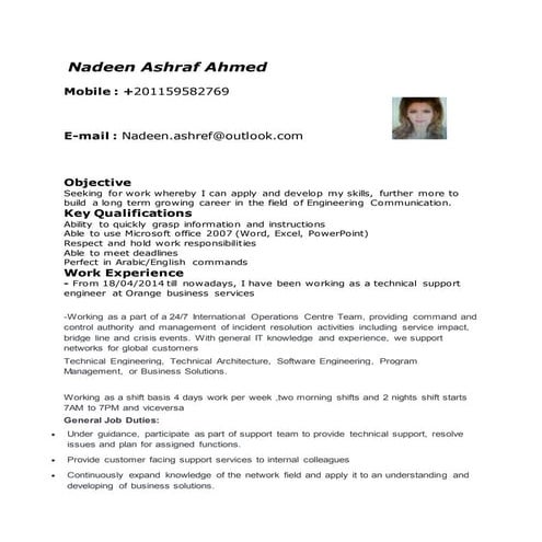 Nadeen Ashraf Ahmed CV | DOCX