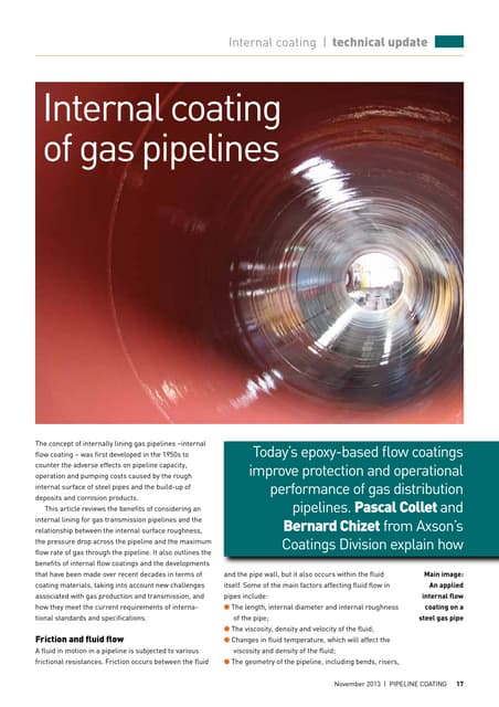 Internal coating Pipelines | PPTX