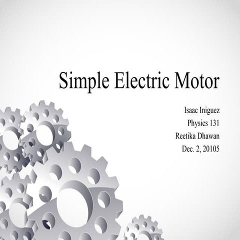 Simple Electric Motor | PPT